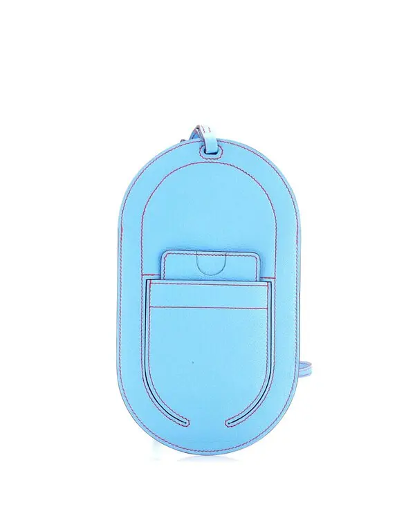 Hermès Gm In-the-loop Phone To Go Case Leather - Blue