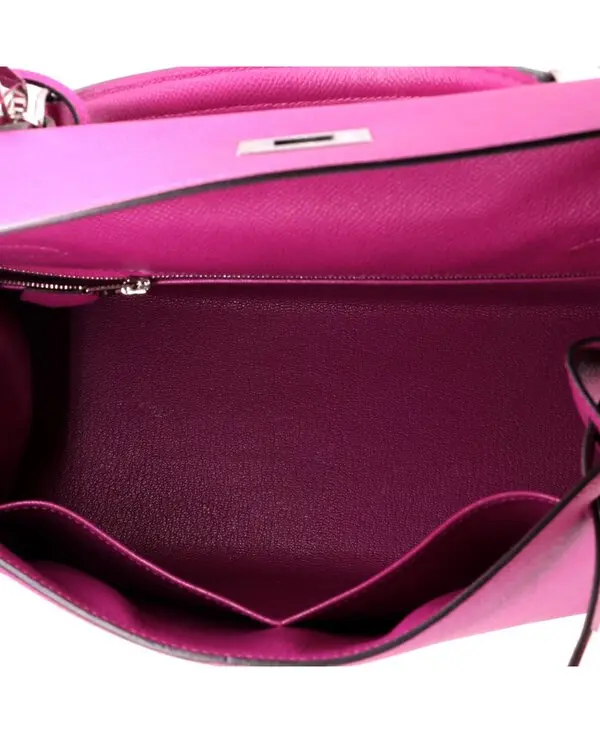 Hermès Kelly 28 Handbag Pink Epsom With Palladium Hardware