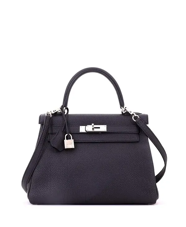 Hermès Kelly 28 Handbag Black Togo With Palladium Hardware