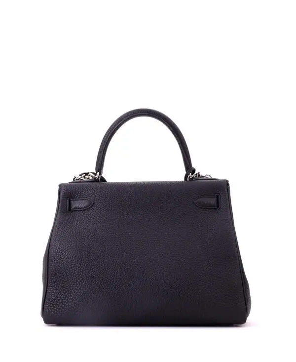 Hermès Kelly 28 Handbag Black Togo With Palladium Hardware