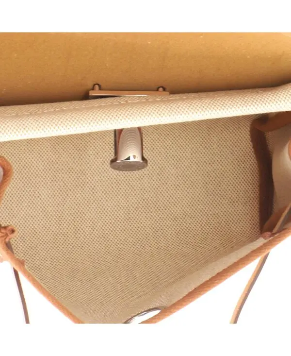 Hermès 20 Herbag Zip Toile And Leather - Neutral
