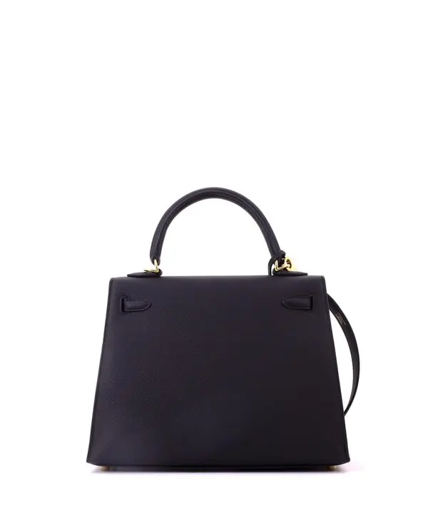 Hermès Kelly 25 Handbag Black Epsom With Gold Hardware