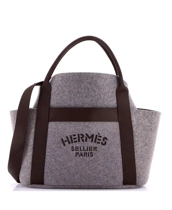 Hermès Sac De Pansage Groom Handbag Felt