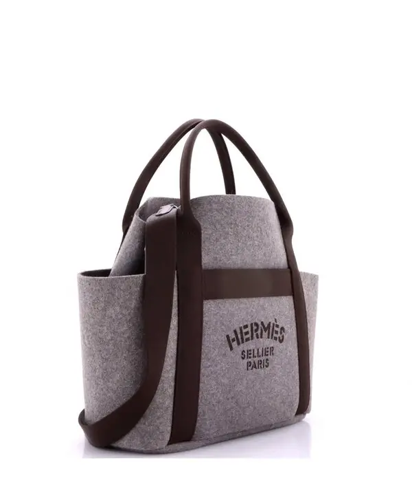Hermès Sac De Pansage Groom Handbag Felt