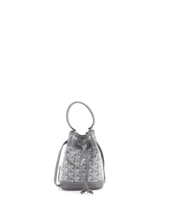Goyard Petit Flot Bucket Bag Coated Canvas - Gray