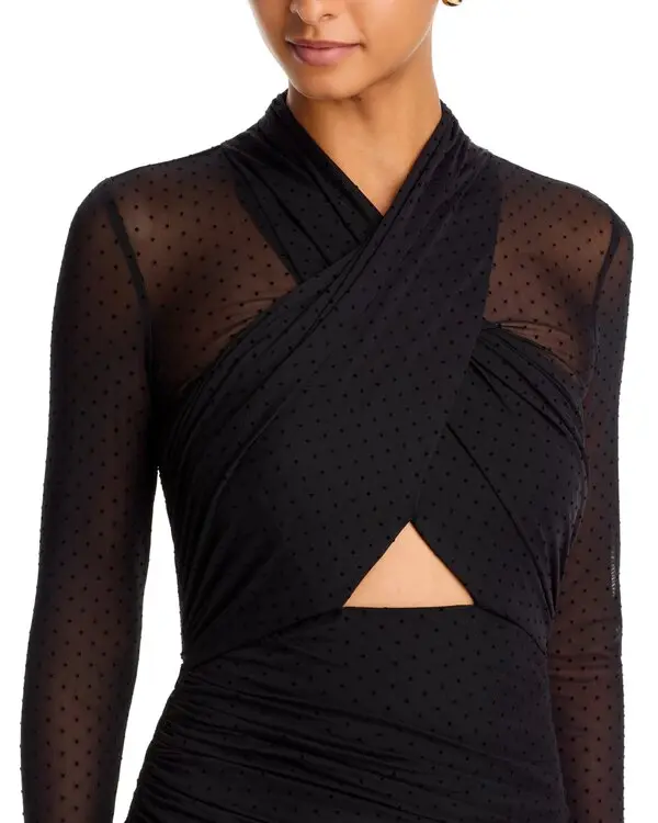 Bardot Veria Spot Mesh Maxi Dress