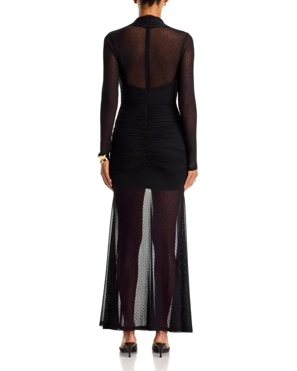 Bardot Veria Spot Mesh Maxi Dress