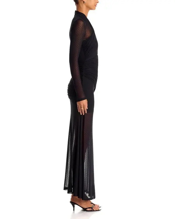 Bardot Veria Spot Mesh Maxi Dress