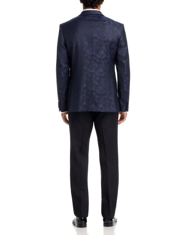 John Varvatos Floral Jacquard Slim Fit Wool Blend Dinner Jacket