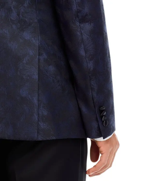 John Varvatos Floral Jacquard Slim Fit Wool Blend Dinner Jacket
