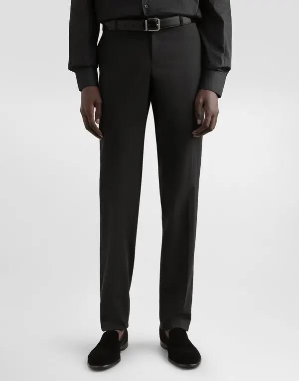 Dolce & Gabbana Stretch Wool Tuxedo Pants