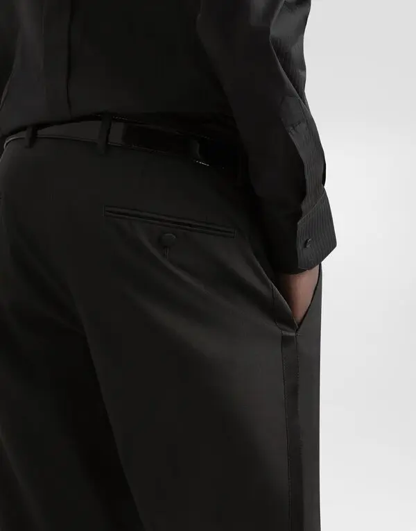 Dolce & Gabbana Stretch Wool Tuxedo Pants