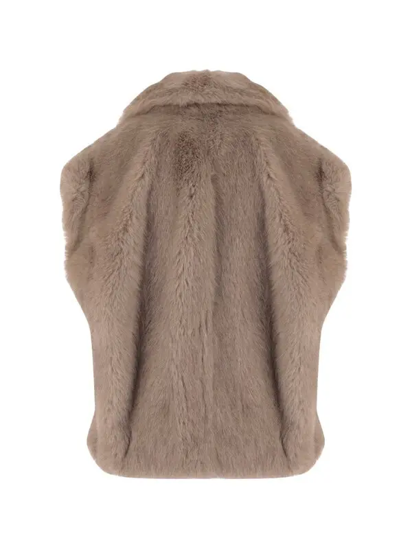 STAND STUDIO Kinley Faux Fur Vest - Multicolor