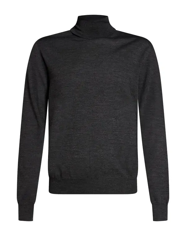 Boglioli Turtleneck Charcoal Size Virgin Wool