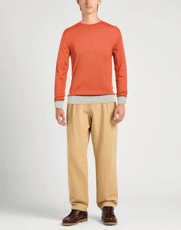 Eleventy Sweater Brick Size Wool, Silk