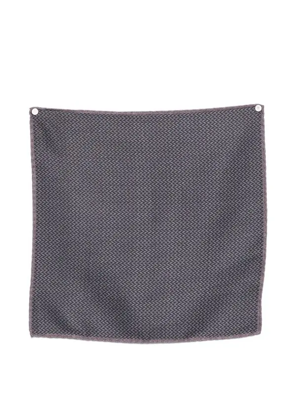 Brunello Cucinelli Silk Pocket Square - Blue