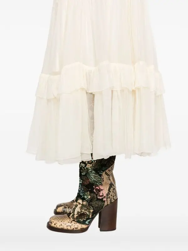 Chloé Silk Long Skirt