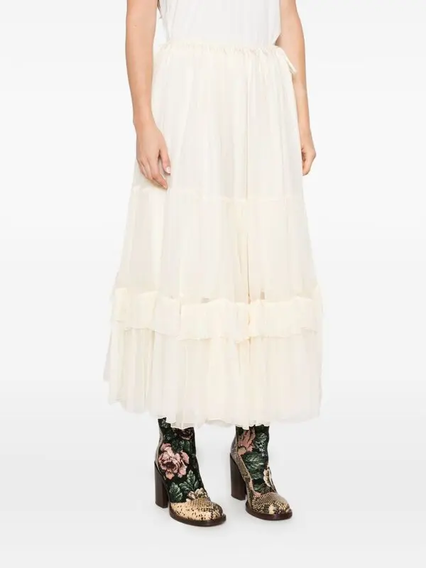 Chloé Silk Long Skirt