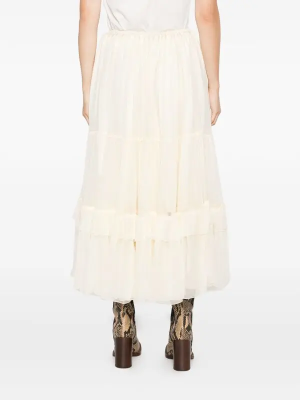 Chloé Silk Long Skirt