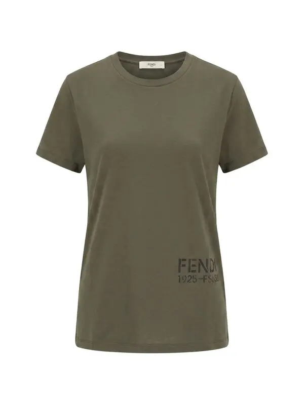 Fendi Logo Cotton T-shirt - Multicolor