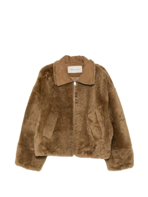 AMI Paris Shearling Jacket - Multicolor