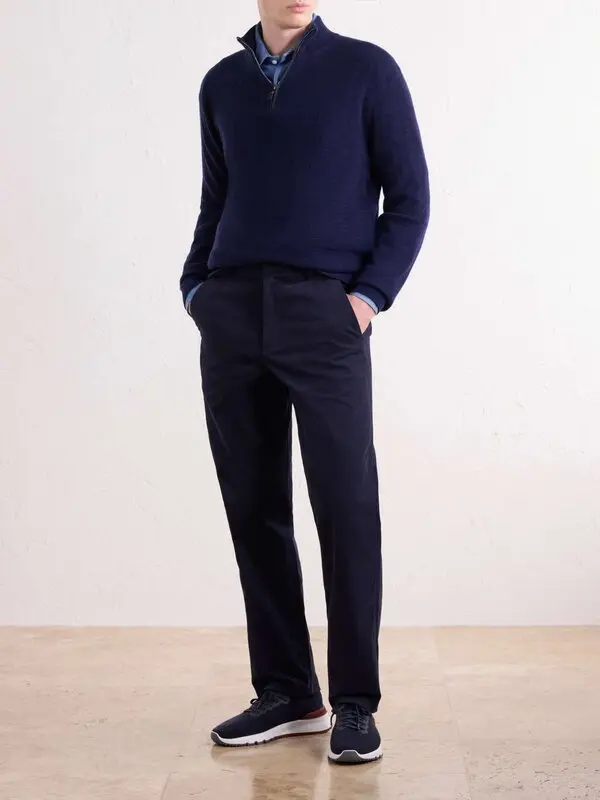 Sease Chino Tech Straight-leg Cotton-blend Twill Trousers