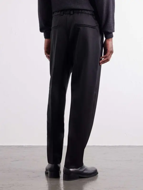 WILLY CHAVARRIA Tapered Wool-blend Twill Trousers