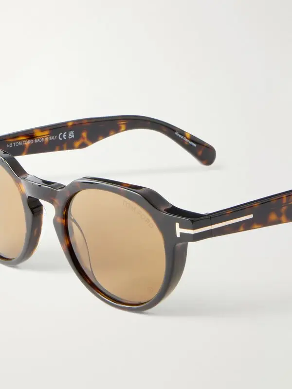 TOM FORD Thomas-02 Round-frame Acetate Sunglasses