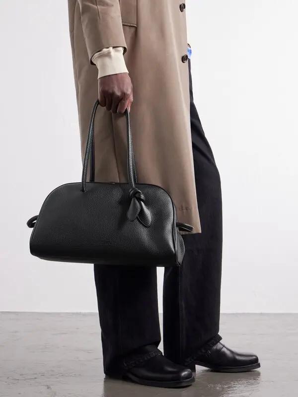 Jacquemus Le Turismo Full-grain Leather Messenger Bag - Black