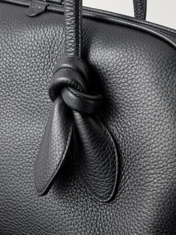 Jacquemus Le Turismo Full-grain Leather Messenger Bag - Black