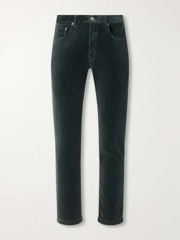 Massimo Alba Straight-leg Cotton-velvet Trousers