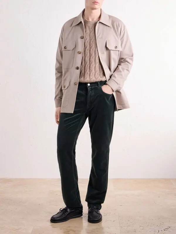 Massimo Alba Straight-leg Cotton-velvet Trousers