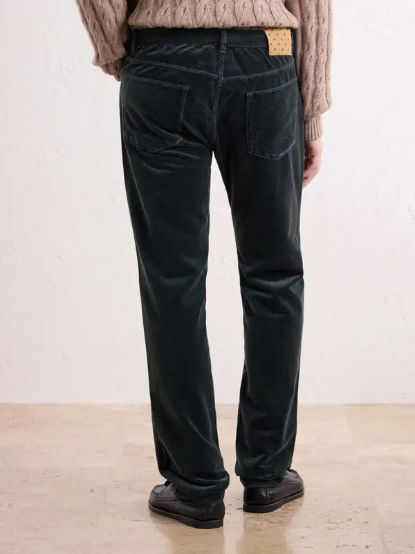 Massimo Alba Straight-leg Cotton-velvet Trousers