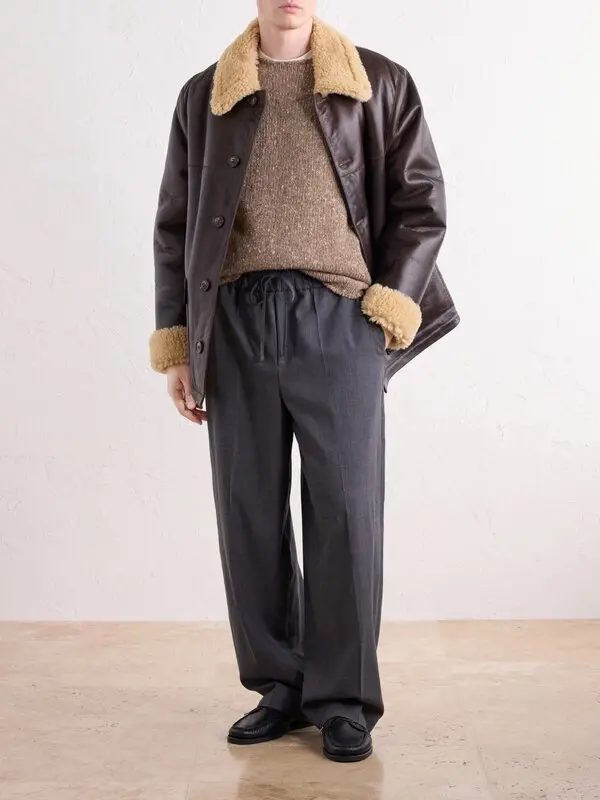 Officine Générale Ilan Shearling-lined Leather Jacket