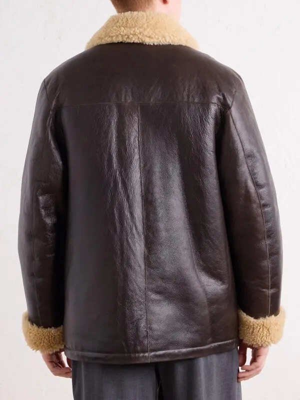 Officine Générale Ilan Shearling-lined Leather Jacket