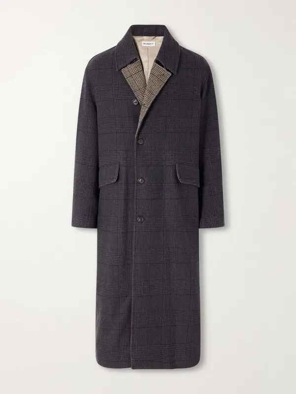 Our Legacy Collapse Prince Of Wales Virgin Wool Coat