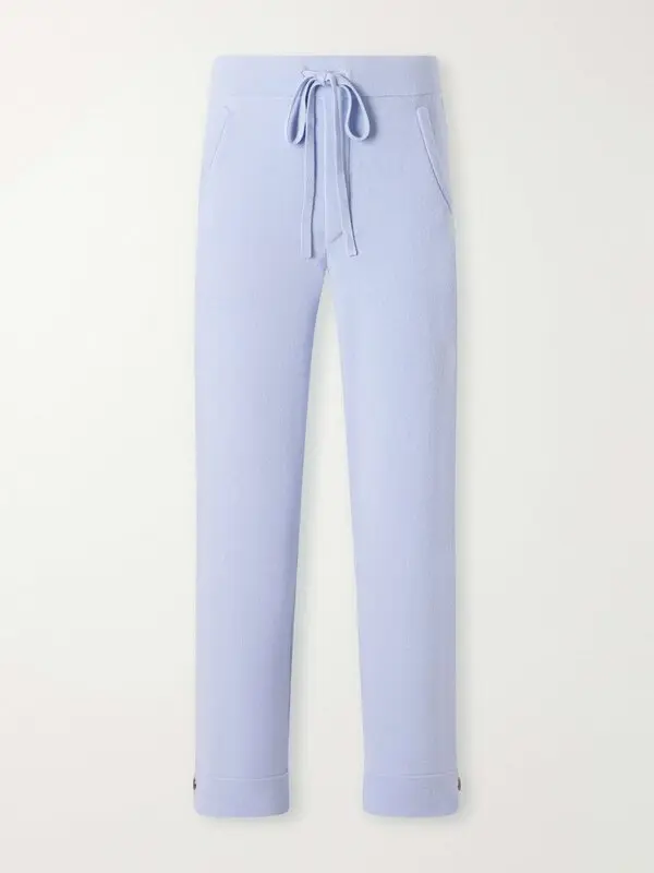 GOD'S TRUE CASHMERE Straight-leg Cashmere-knit Trousers