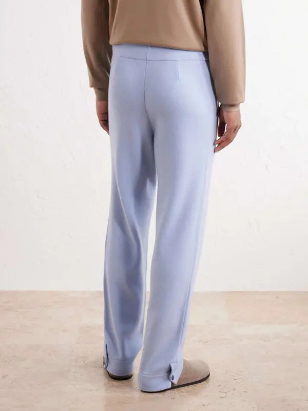 GOD'S TRUE CASHMERE Straight-leg Cashmere-knit Trousers