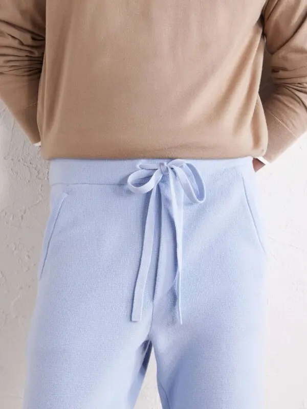 GOD'S TRUE CASHMERE Straight-leg Cashmere-knit Trousers