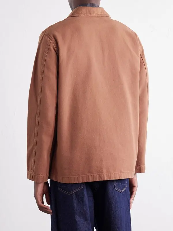 DRAKE'S Cotton-canvas Overshirt - Brown