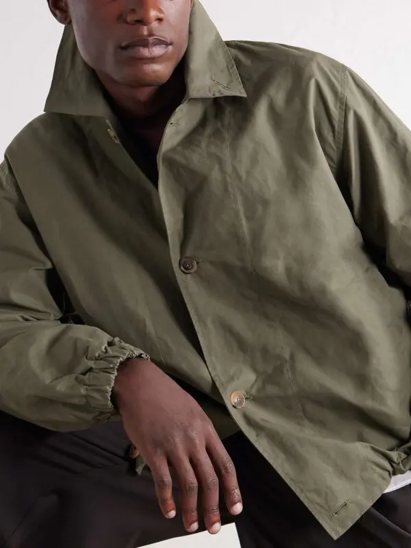 GHIAIA Waxed Cotton-canvas Jacket