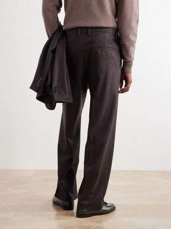 Boglioli Straight-leg Pleated Virgin Wool Suit Trousers