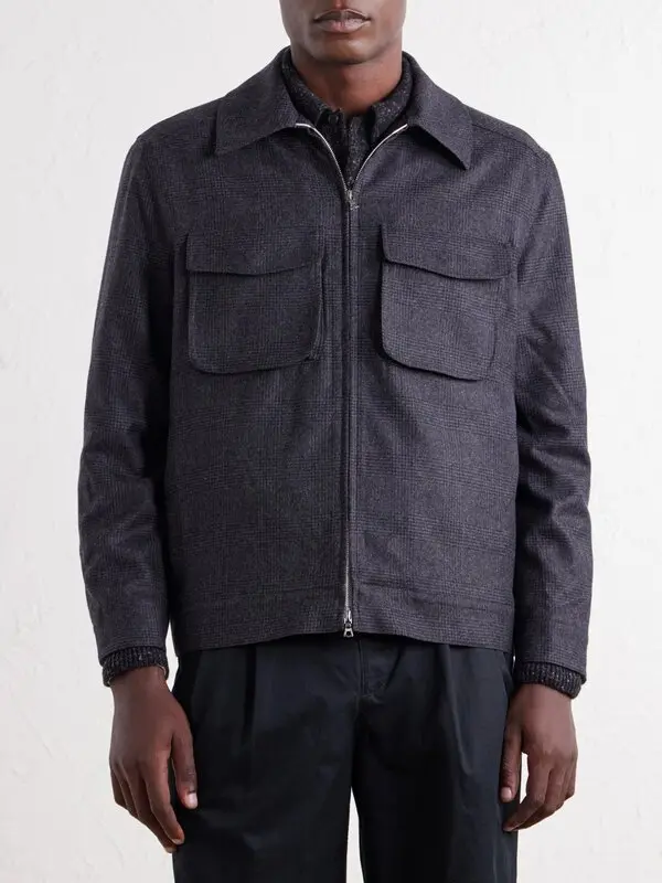 De Bonne Facture Student Prince Of Wales Wool-flannel Jacket