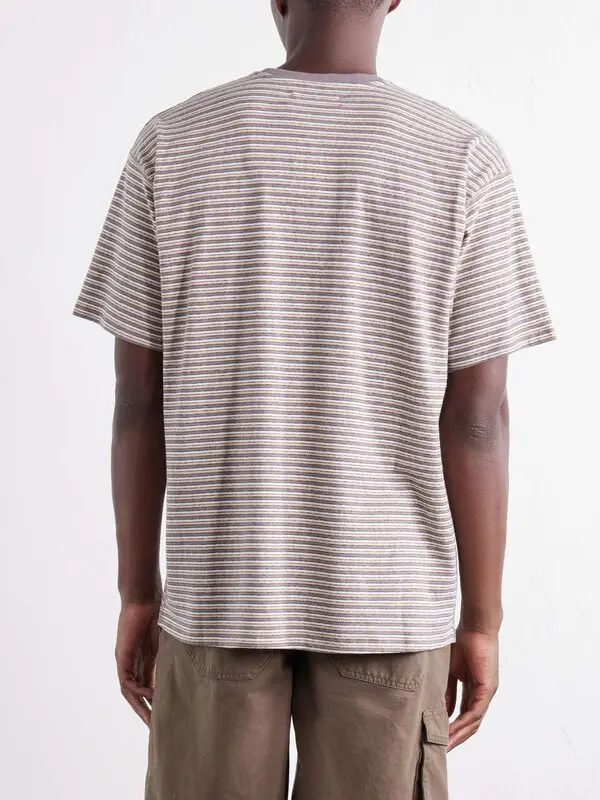 DISTRICT VISION Striped Cotton-jersey T-shirt