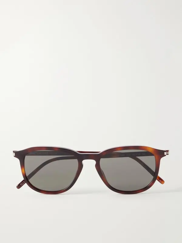 Saint Laurent Sl 939 Round-frame Recycled Acetate Sunglasses - Brown