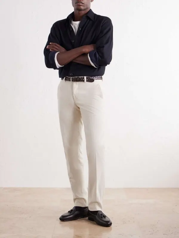 Rubinacci Modaluca Tapered Cotton-corduroy Trousers