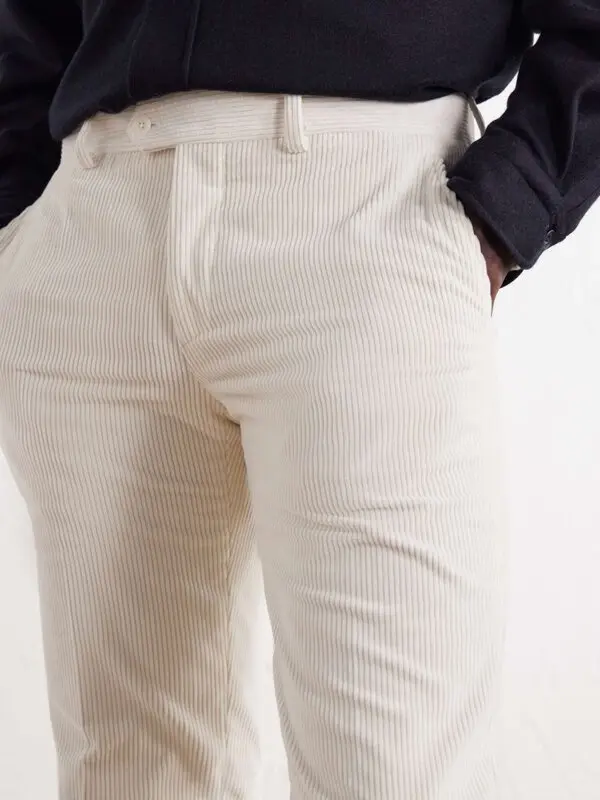 Rubinacci Modaluca Tapered Cotton-corduroy Trousers