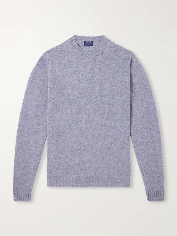 William Lockie Aryan Rib-trimmed Wool Sweater