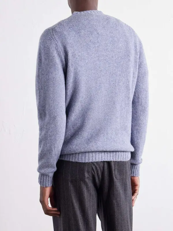 William Lockie Aryan Rib-trimmed Wool Sweater