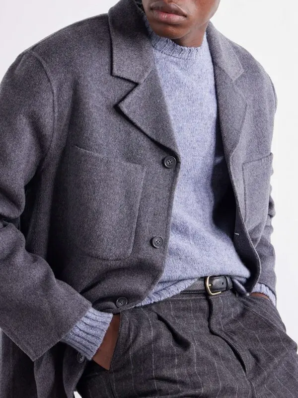 William Lockie Aryan Rib-trimmed Wool Sweater
